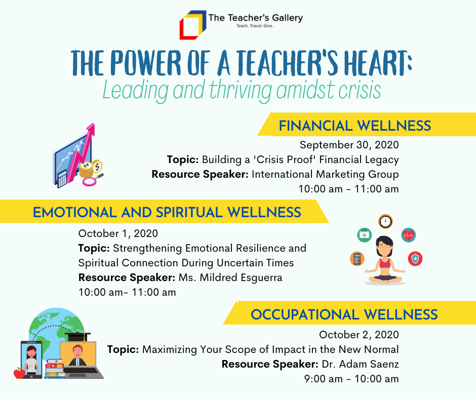 TTG Wellness Webinar Poster | The Teacher's Gallery